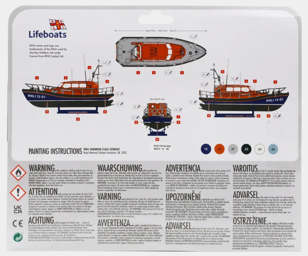 Airfix RNLI Shannon Class Lifeboat Model Kit Scale 1:72