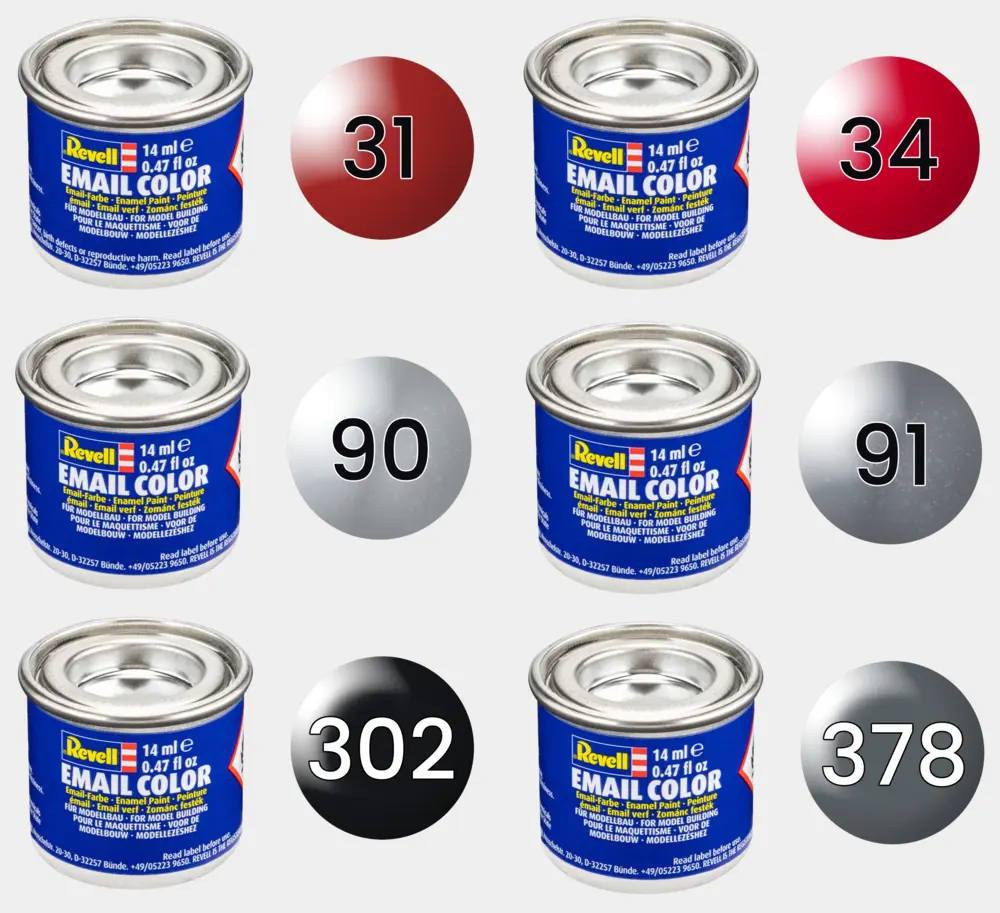 Revell Chevrolet Corvette C8 Coupe Email Colour ENAMEL PAINT SET