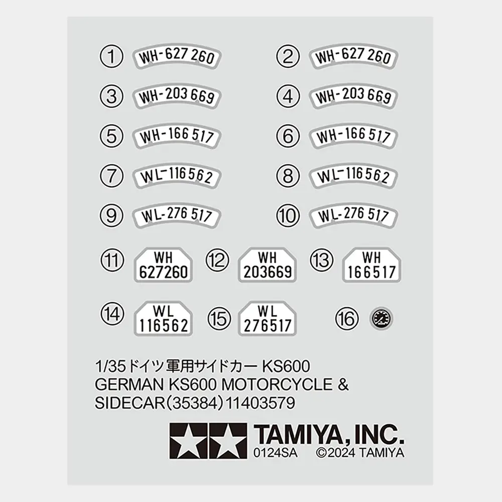 Tamiya KS600 Motorbike & Sidecar WW II German Military Model Kit Scale 1/35